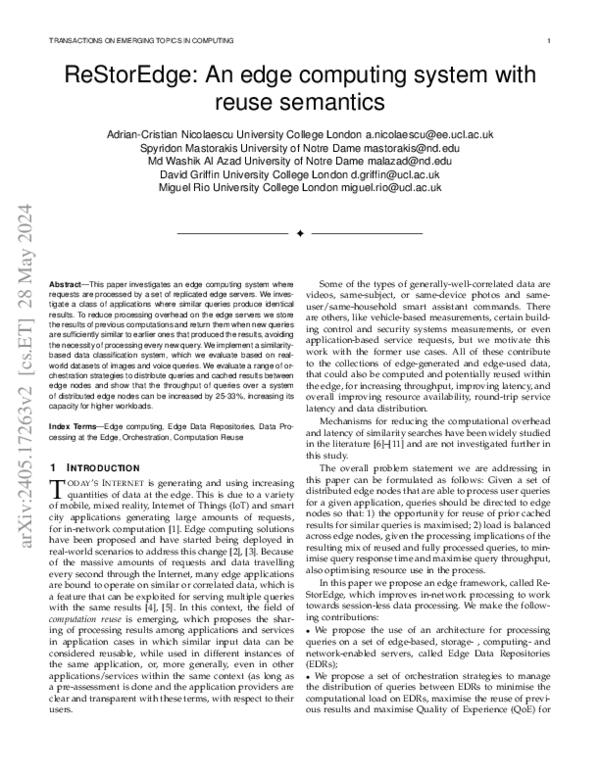 (PDF) ReStorEdge: An edge computing system with reuse semantics