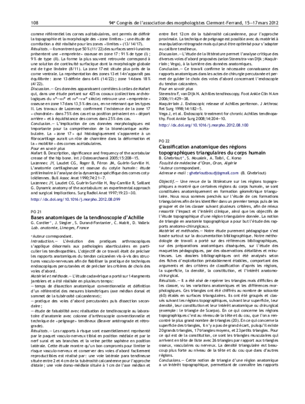 (PDF) Classification anatomique des régions topographiques ...