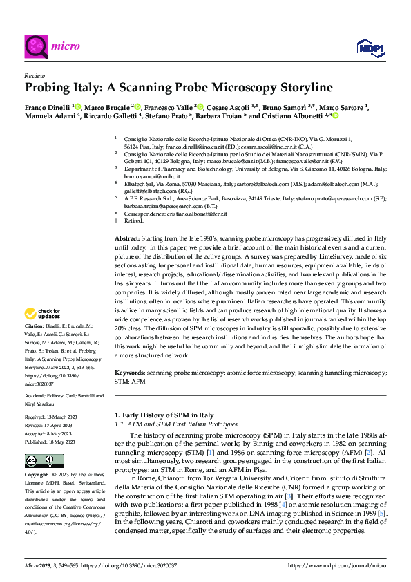 (PDF) Probing Italy: A Scanning Probe Microscopy Storyline