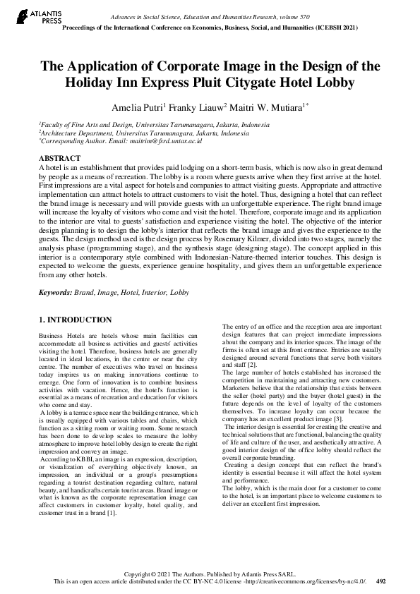 (PDF) The Application of Corporate Image in the Design of the Holiday ...