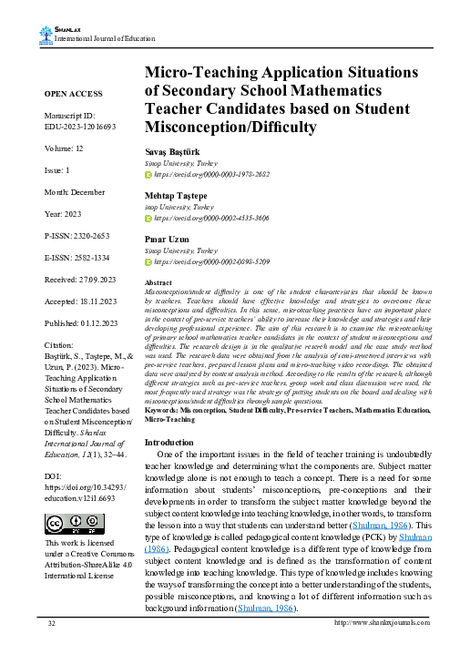 (PDF) Micro-Teaching Application Situations of Secondary School ...