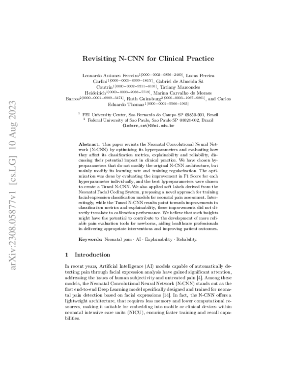(PDF) Revisiting N-CNN for Clinical Practice