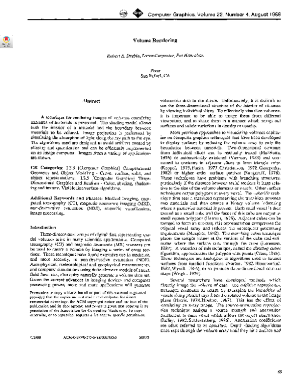 (PDF) Volume rendering | Loren Carpenter - Academia.edu