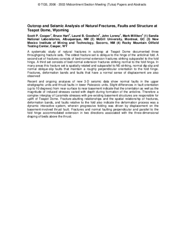 Pdf Outcrop And Seismic Analysis Of Natural Fractures Faults And