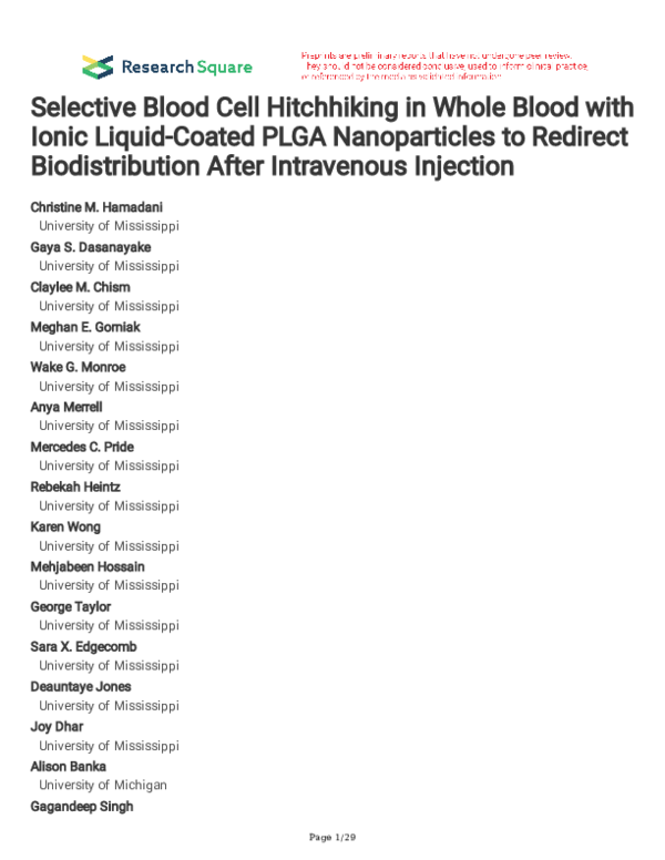 (PDF) Selective Blood Cell Hitchhiking in Whole Blood with Ionic Liquid ...