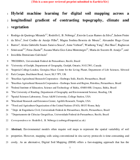 (PDF) Hybrid Machine Learning for Integrating Pedological Knowledge into Digital Soil Mapping to ...