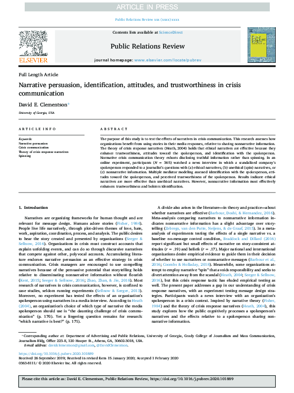 (PDF) Narrative persuasion, identification, attitudes, and ...