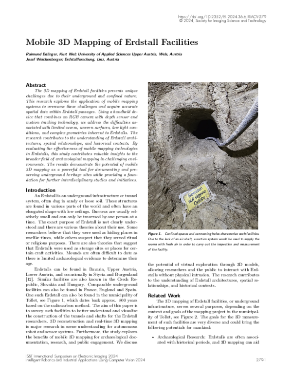 (PDF) Mobile 3D Mapping of Erdstall Facilities
