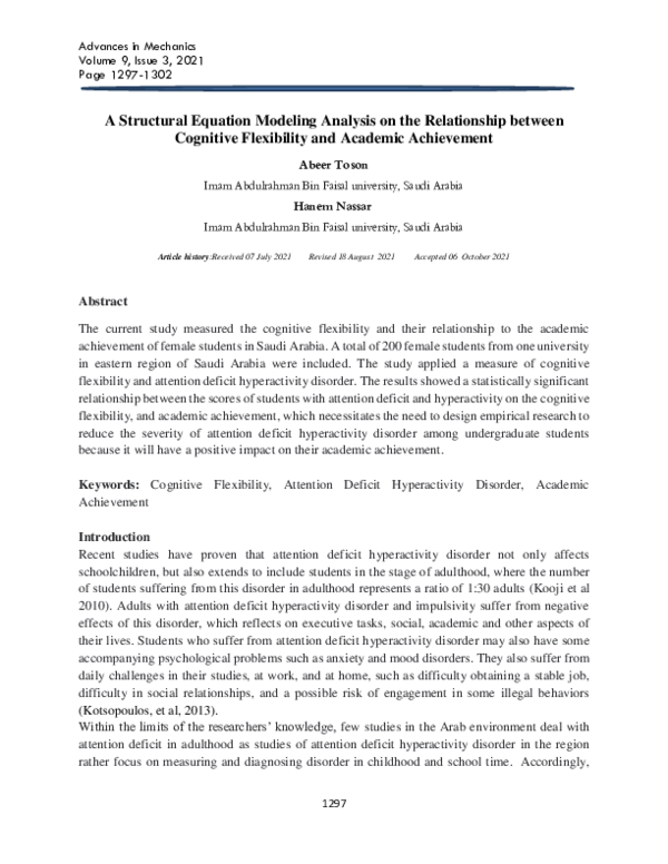 (PDF) A Structural Equation Modeling Analysis on the Relationship ...