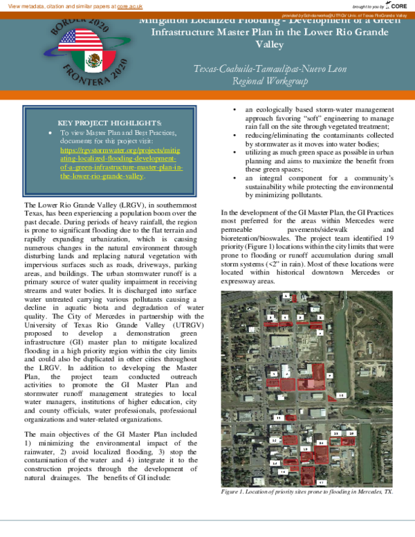 (PDF) Mitigation Localized Flooding -Development of a Green ...