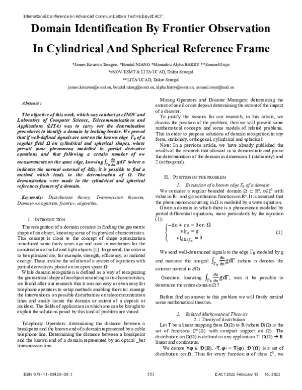 (PDF) Domain Identification By Frontier Observation In Cylindrical And ...
