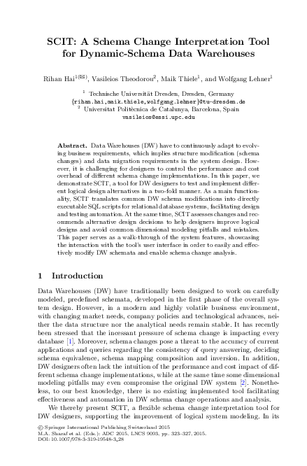 (PDF) SCIT: A Schema Change Interpretation Tool for Dynamic-Schema Data ...