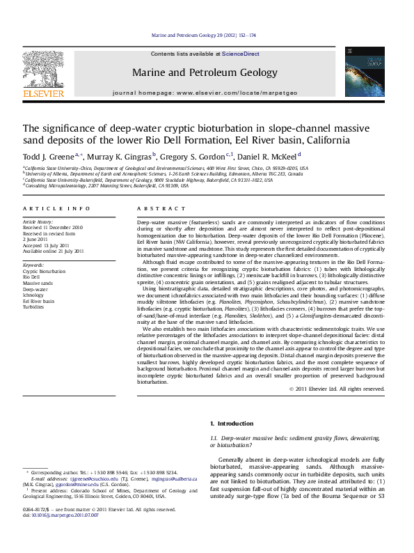 (PDF) The significance of deep-water cryptic bioturbation in slope ...