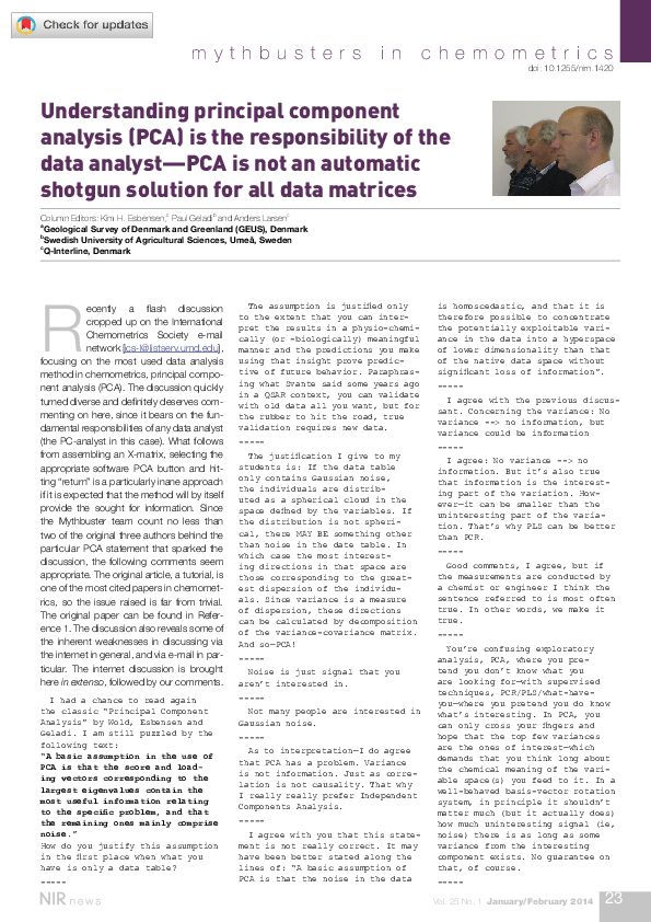 (PDF) Understanding Principal Component Analysis (PCA) is the ...
