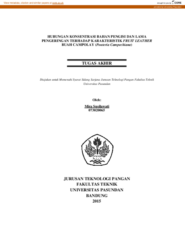 (PDF) HUBUNGAN KONSENTRASI BAHAN PENGISI DAN LAMA PENGERINGAN TERHADAP ...