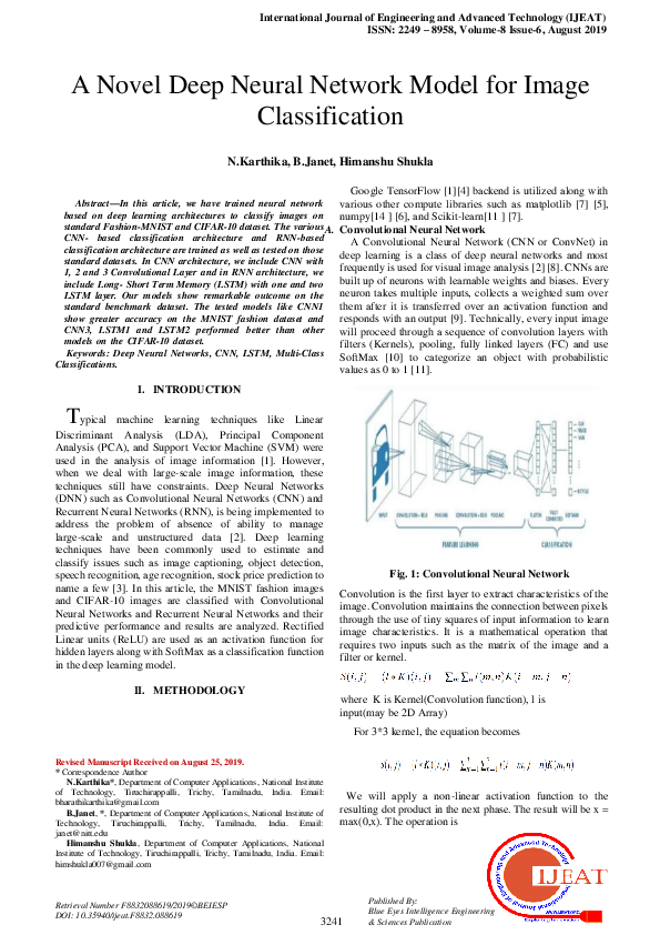 (PDF) A Novel Deep Neural Network Model for Image Classification