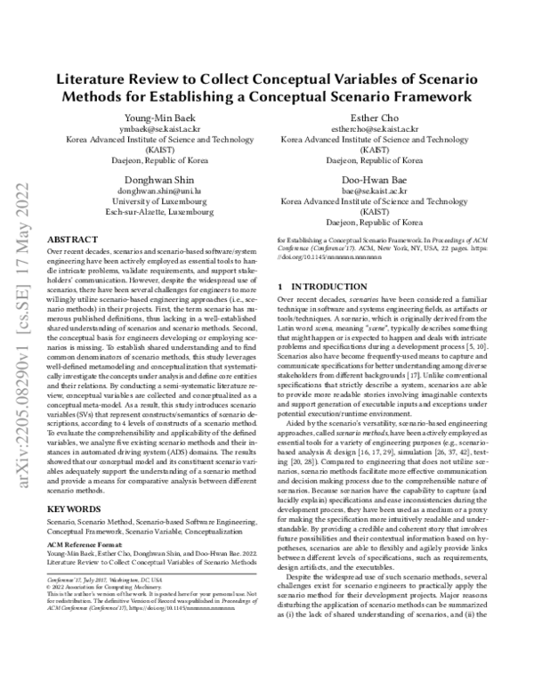 (PDF) Literature Review to Collect Conceptual Variables of Scenario Methods for Establishing a ...