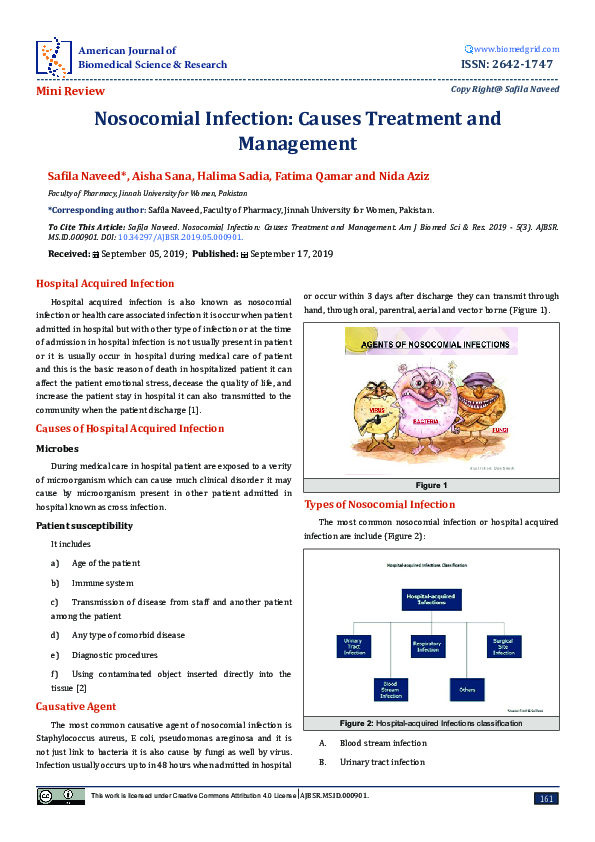 (PDF) Nosocomial Infection: Causes Treatment and Management