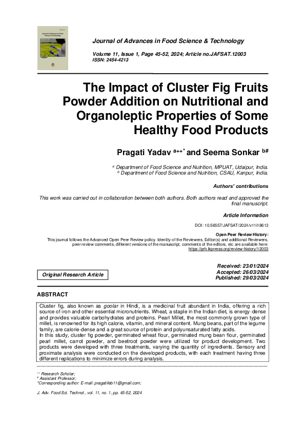 (PDF) The Impact of Cluster Fig Fruits Powder Addition on Nutritional ...