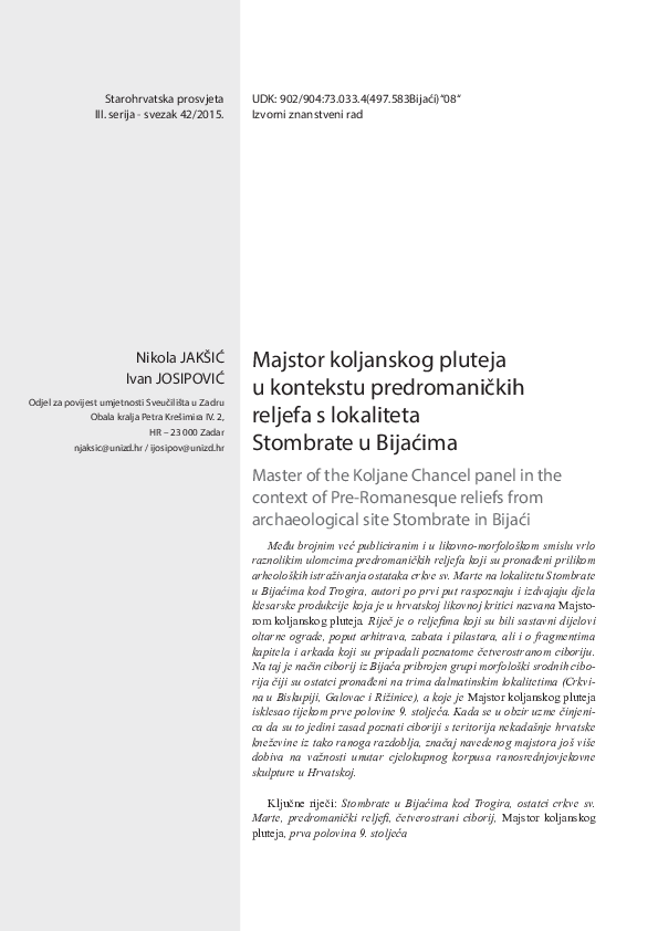 (PDF) Master of the Koljane Chancel panel in the context of Pre ...