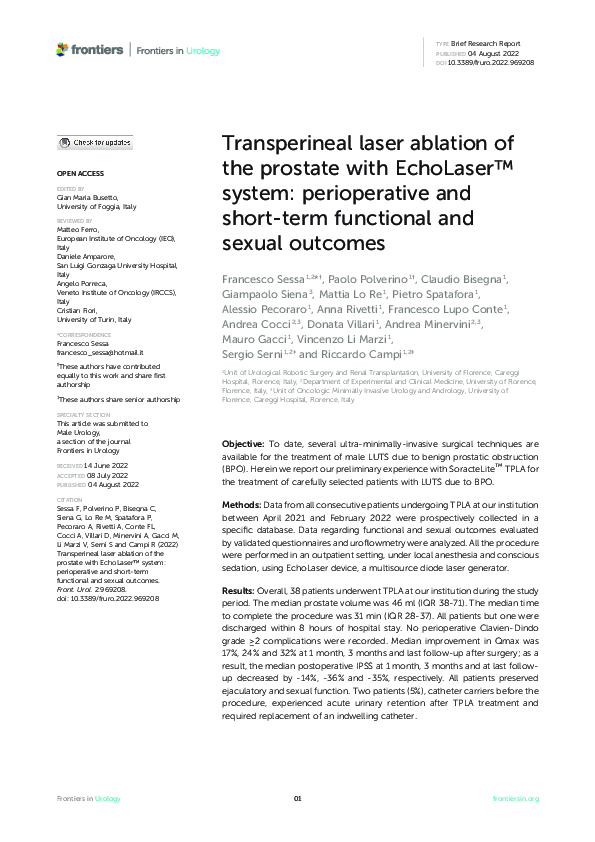(PDF) Transperineal laser ablation of the prostate with EchoLaser ...