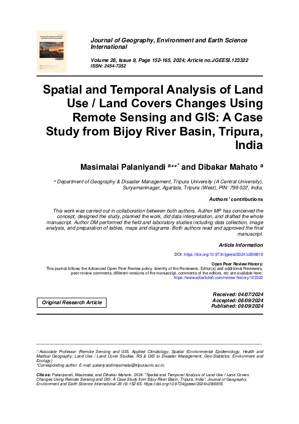 (PDF) Spatial and Temporal Analysis of Land Use / Land Covers Changes ...
