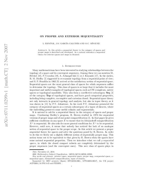 (PDF) On Proper and Exterior Sequentiality | Luis Español González ...
