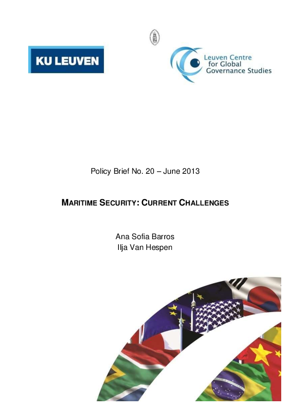 (PDF) Maritime security: current challenges