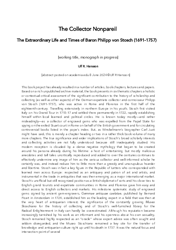 (PDF) The Collector Nonpareil. The Extraordinary Life and Times of ...