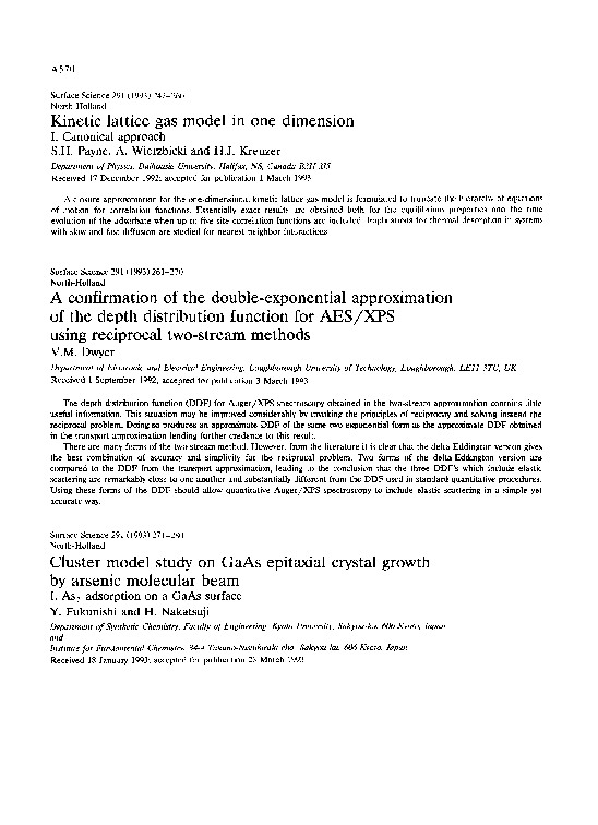 (PDF) Double-Exponential Approximation in AES/XPS