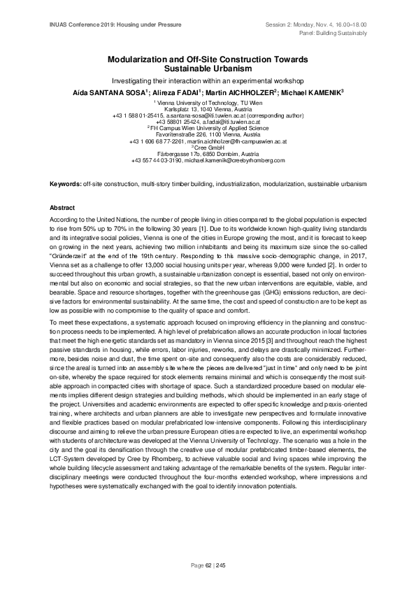 Pdf Modularization And Off Site Construction Towards Sustainable