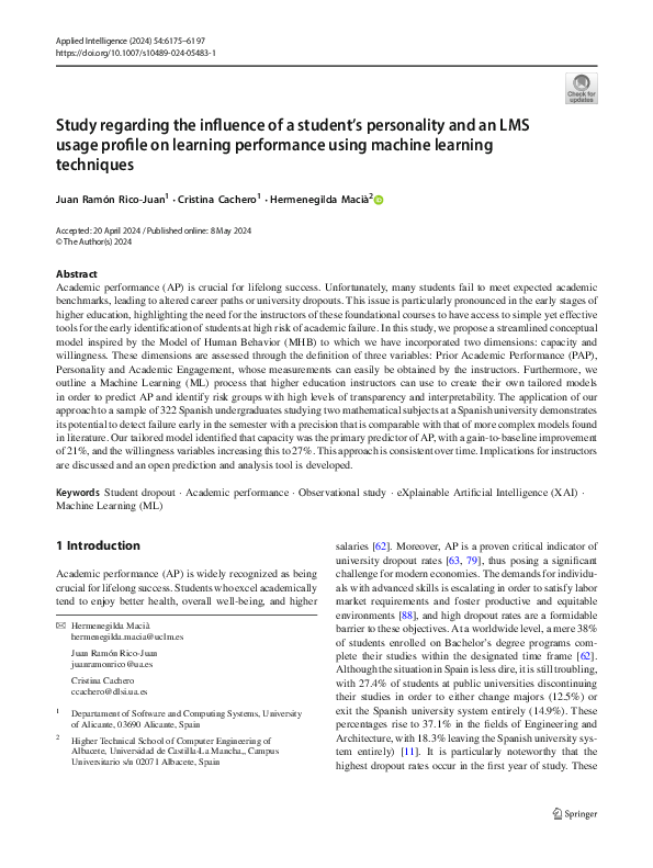 (PDF) Study regarding the influence of a student’s personality and an ...
