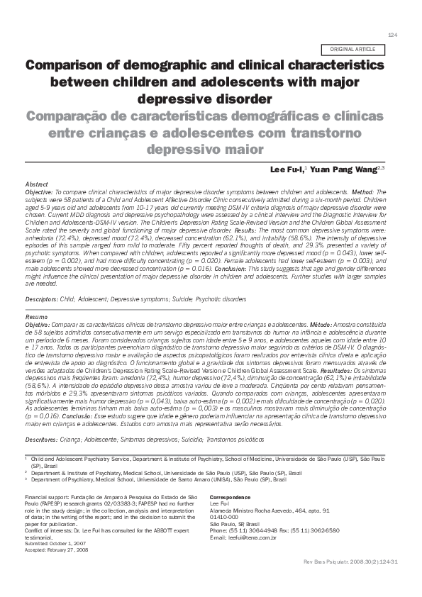 (PDF) Comparison of demographic and clinical characteristics between ...