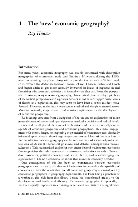 (PDF) The ‘new’ economic geography?