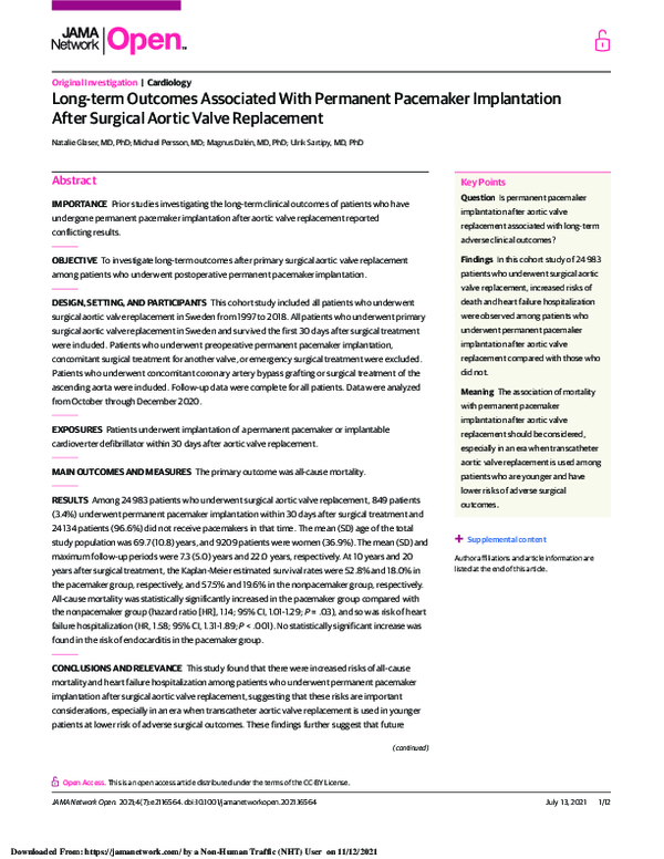 (PDF) Long-term Outcomes Associated With Permanent Pacemaker ...