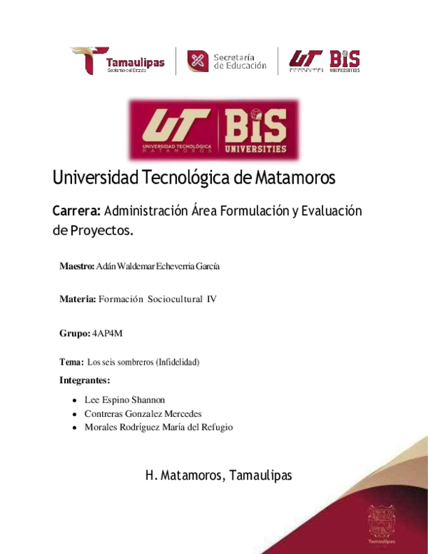(PDF) Universidad Tecnológica de Matamoros