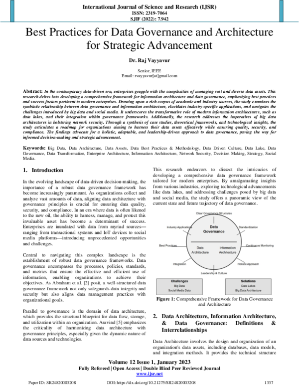 (PDF) Best Practices for Data Governance and Architecture for Strategic ...