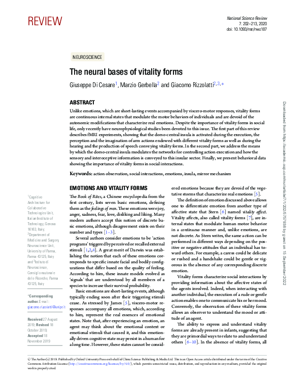 (PDF) The neural bases of vitality forms