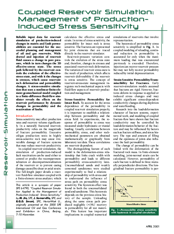 (PDF) Coupled Reservoir Simulation: Management of Production- Induced ...