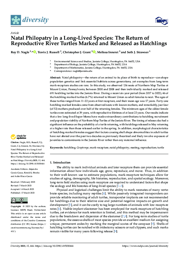 (PDF) Natal Philopatry in a Long-Lived Species: The Return of ...