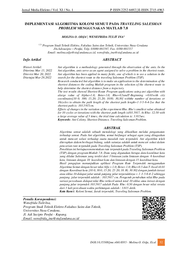(PDF) Implementasi Algoritma Koloni Semut Pada Traveling Salesman ...