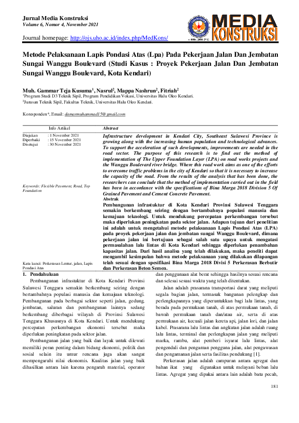 (PDF) Metode Pelaksanaan Lapis Pondasi Atas (Lpa) Pada Pekerjaan Jalan ...