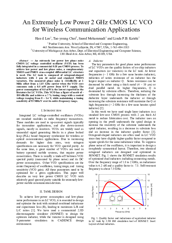 (PDF) An extremely low power 2 GHz CMOS LC VCO for wireless ...