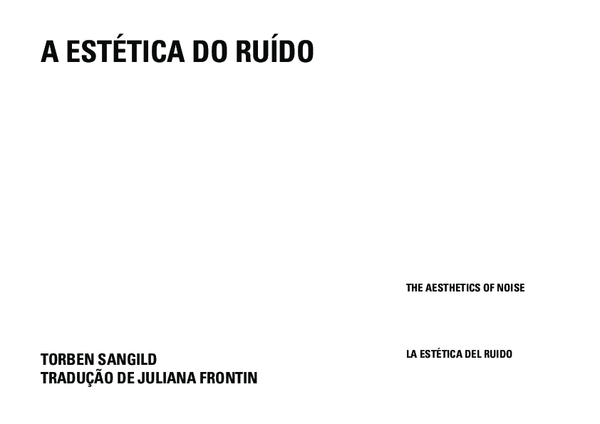 (PDF) A estética do ruído