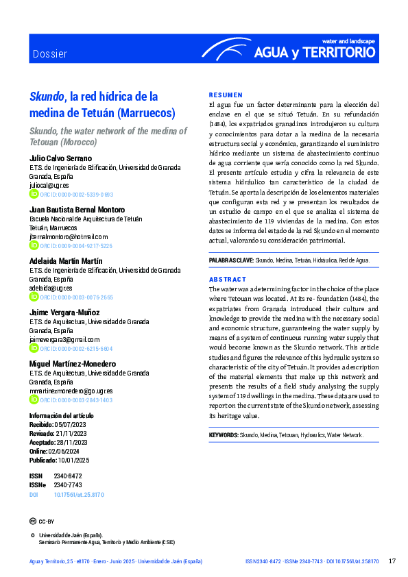 (PDF) (2024) SKUNDO, LA RED HIDRICA DE TETUAN
