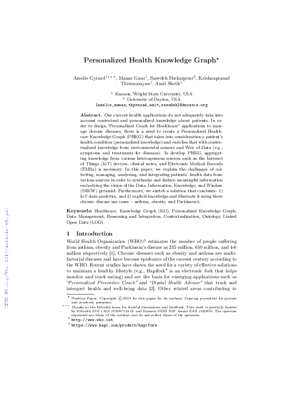 (PDF) Personalized Health Knowledge Graph
