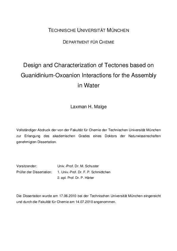 (PDF) Design and Characterization of Tectones based on Guanidinium ...