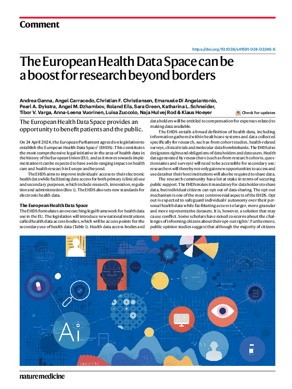 (PDF) The European Health Data Space can be a boost for research beyond ...