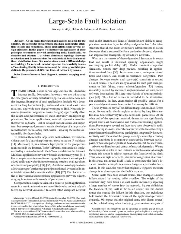 (PDF) Large-scale fault isolation