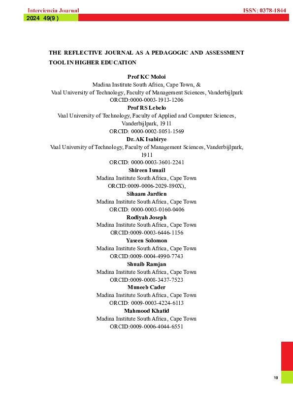 (PDF) THE REFLECTIVE JOURNAL AS A PEDAGOGIC AND ASSESSMENT TOOL IN ...